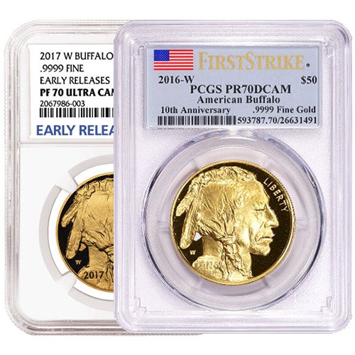 1 oz Proof American Gold Buffalo Coin PR70/PF70 (Random Year, Varied ...